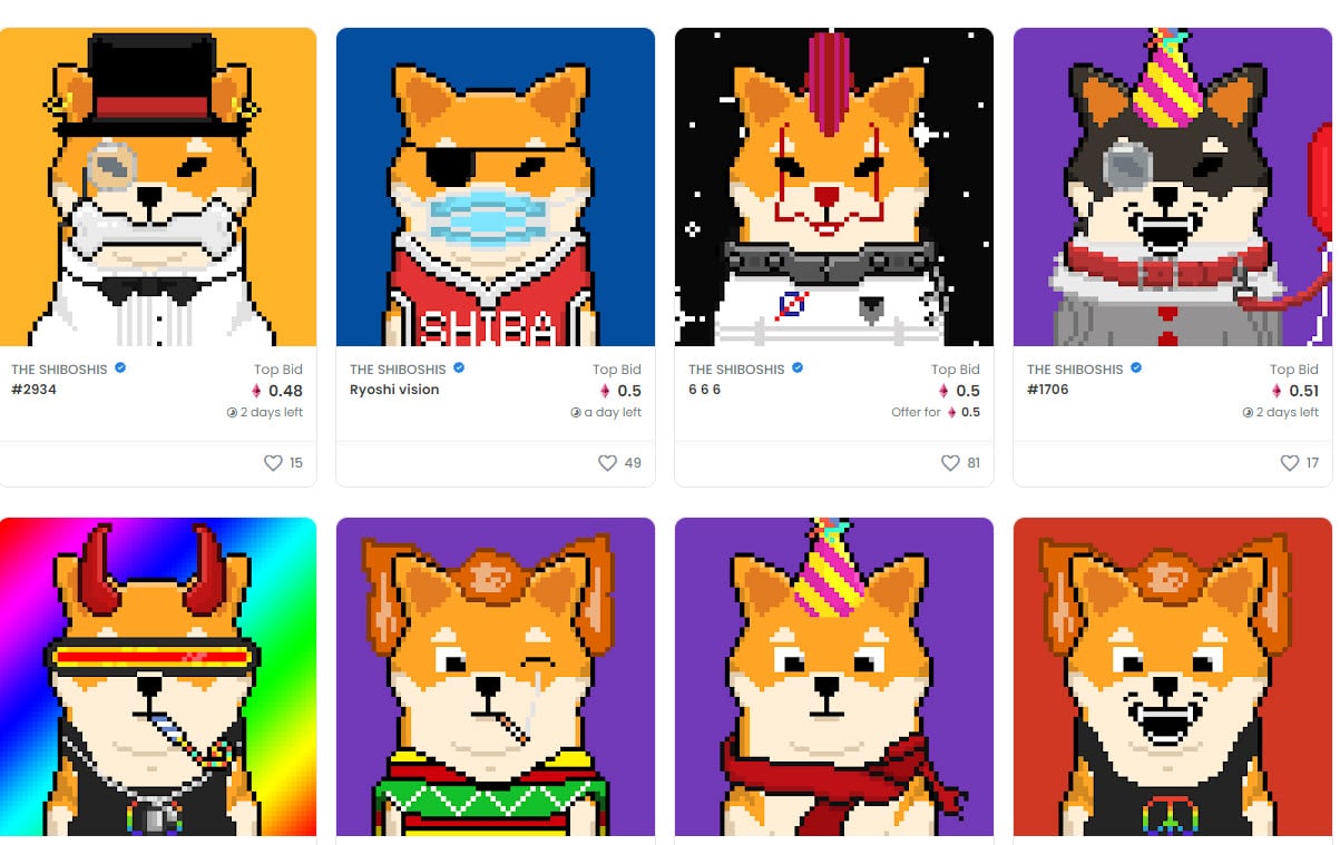 Shiba Inu NFT (Shiboshis) ลดลง 70% ตั้งแต่ ทำสถิติสูงสุดตลอดกาล ...